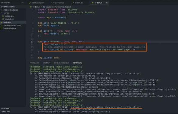 Err_Http_Headers_Sent: Cannot Set Headers After They Are Sent